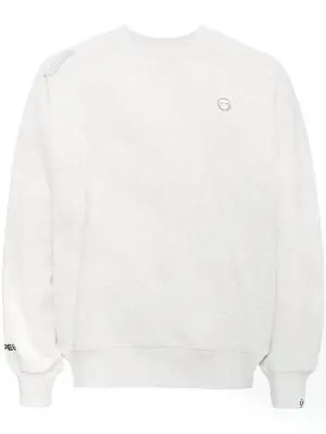 AAPE BY *A BATHING APE Logo-patch Crew-neck Sweatshirt - Grey