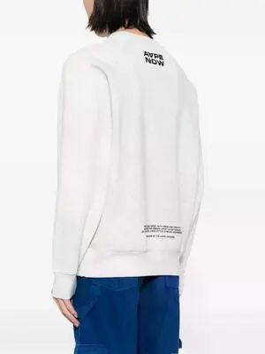 AAPE BY *A BATHING APE Logo-patch Crew-neck Sweatshirt - Grey