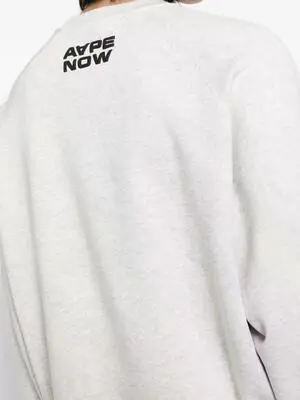 AAPE BY *A BATHING APE Logo-patch Crew-neck Sweatshirt - Grey