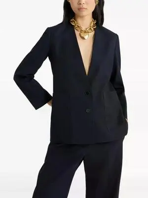 PATOU Collarless Twill Jacket