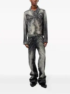 Camper Swirl-print Denim Jacket - Grey