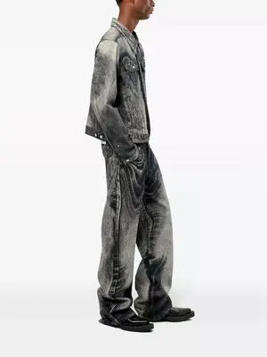 Camper Swirl-print Denim Jacket - Grey