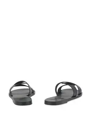ANCIENT GREEK SANDALS Desmos Crossover Leather Sandals - Black