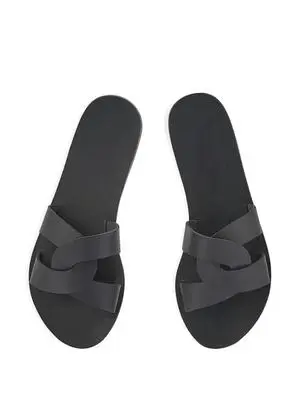 ANCIENT GREEK SANDALS Desmos Crossover Leather Sandals - Black
