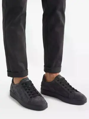 TOD'S Logo-embossed Suede Sneakers - Black