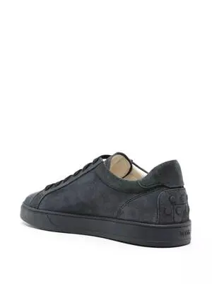TOD'S Logo-embossed Suede Sneakers - Black