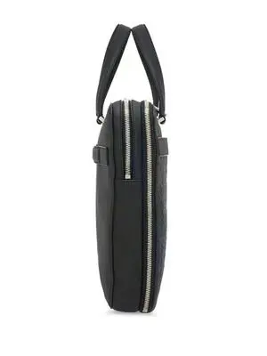 FERRAGAMO Monogram-embossed Leather Briefcase