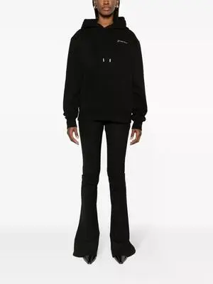 Jacquemus Embroidered Logo Hoodie - Black