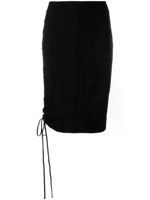 Off-White Drawstring-detailed Midi Skirt