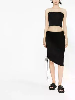 Off-White Drawstring-detailed Midi Skirt