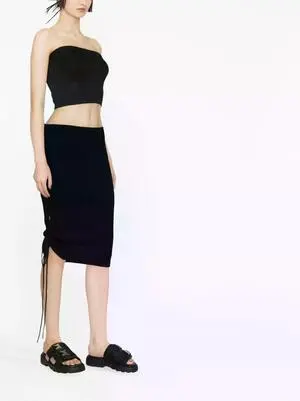 Off-White Drawstring-detailed Midi Skirt