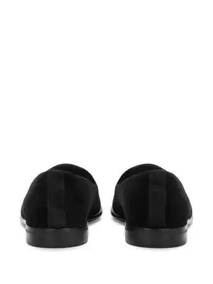 Dolce & Gabbana Velvet Slippers - Black