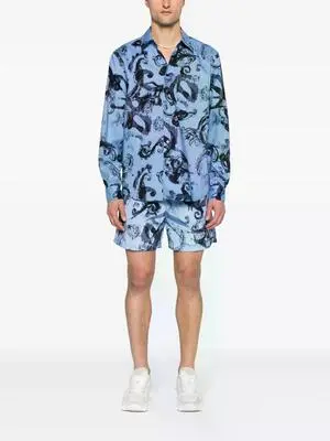 Versace Watercolour Couture-print Deck Shorts