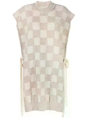UMA WANG Checkerboard Knitted Vest