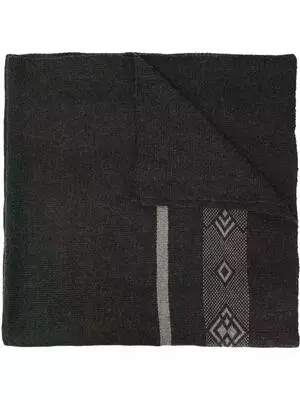 Voz Wide Diagonal Blanket Scarf - Grey