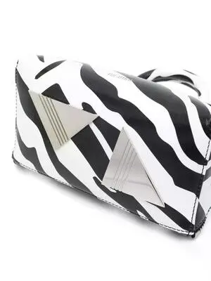 Attico Zebra-print Tote Bag - Black