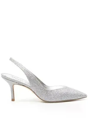 STUART WEITZMAN Eva 75mm Slingback Pumps - Silver
