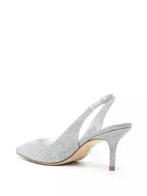 STUART WEITZMAN Eva 75mm Slingback Pumps - Silver