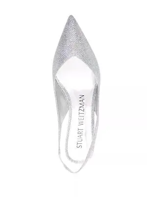 STUART WEITZMAN Eva 75mm Slingback Pumps - Silver