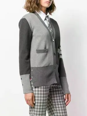 Thom Browne 4-bar V-neck Cardigan