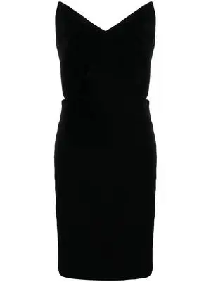 Loewe Bustier Velvet Strapless Dress