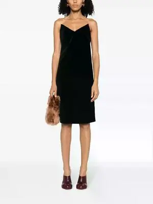Loewe Bustier Velvet Strapless Dress