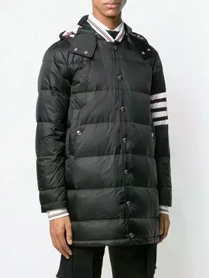 Thom Browne 4-bar Padded Coat - Black