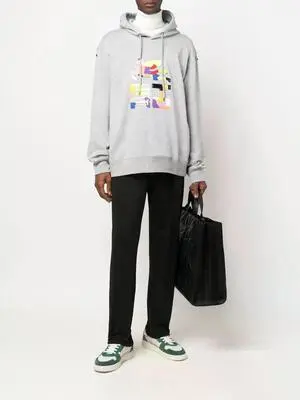 Etro Patchwork Logo-print Rib-trimmed Hoodie