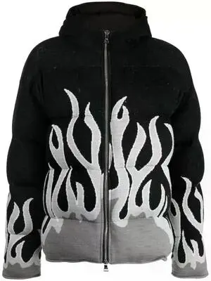 HACULLA. Up In Flames Zip-up Puffer Jacket - Black
