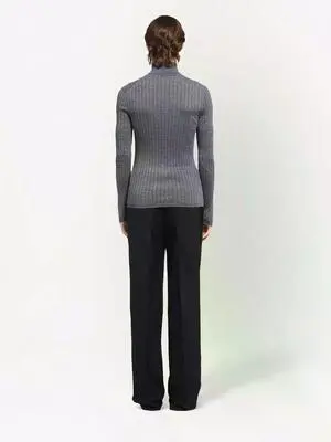 Prada Ribbed Roll Neck Jumper