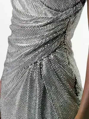 Philipp Plein Crystal-embellished Ruched Mini Dress
