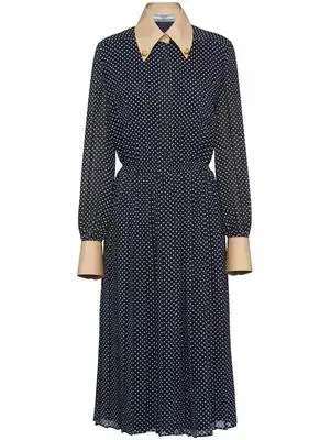Prada Polka-dot Georgette Dress