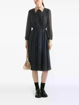 Prada Polka-dot Georgette Dress
