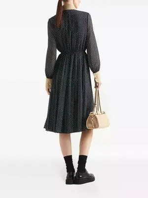 Prada Polka-dot Georgette Dress