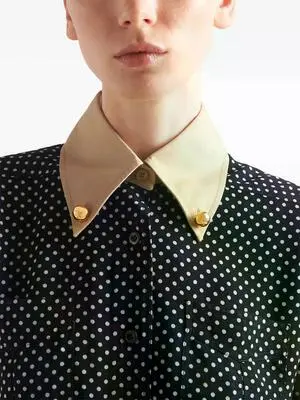 Prada Polka-dot Georgette Dress