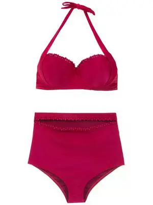 AMIR SLAMA Beaded Detail Bikini - Pink
