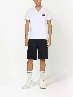 Dolce & Gabbana Logo Plaque Stretch-cotton Shorts