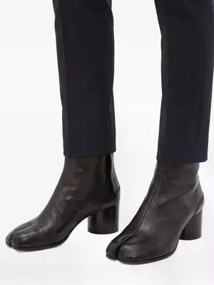 MAISON MARGIELA Tabi Leather Ankle Boots - Black