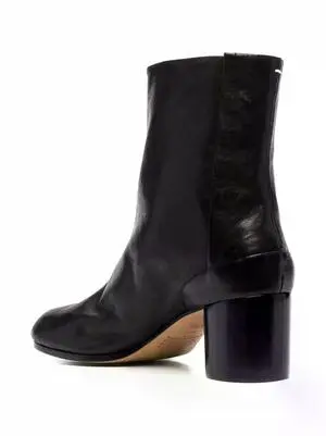 MAISON MARGIELA Tabi Leather Ankle Boots - Black