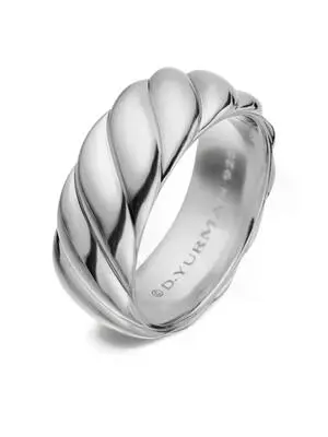 David Yurman Sterling Sculpted Cable Contour Band Ring