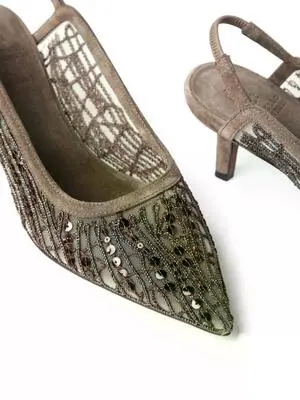 Brunello Cucinelli 55mm Sequin-embellished Pumps