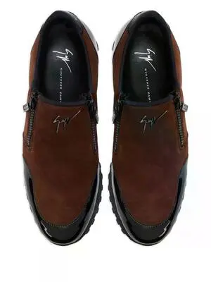 GIUSEPPE ZANOTTI Ilde Run Double-zip Low-top Sneakers - Brown