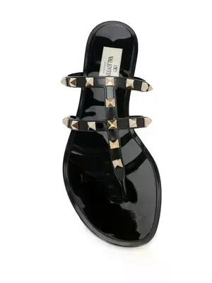 Valentino Garavani Rockstud Thong Slides - Black