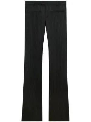 COURREGES Heritage Pinstripe Wool Trousers - Black