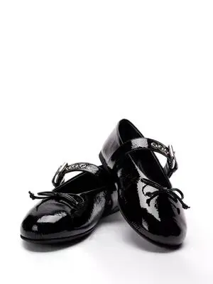 Miu Miu Leather Ballerina Shoes - Black