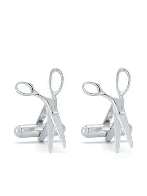 Mateo Scissor Shape Cufflinks - Silver