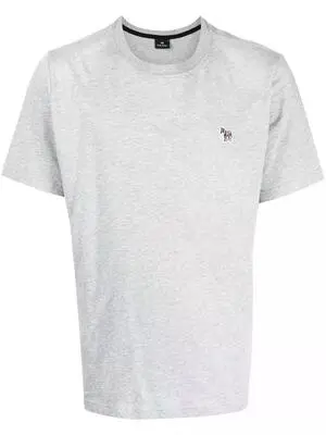 Paul Smith Zebra Embroidered-logo T-shirt - Grey