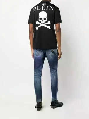 Philipp Plein Short Sleeve Polo Shirt - Black