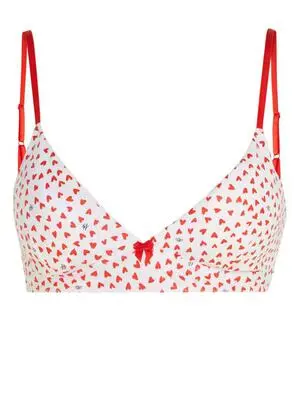 Karl Lagerfeld K/heart Bralette - White
