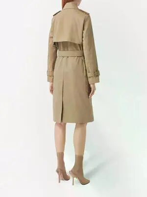 Burberry Check Lapel Trench Coat